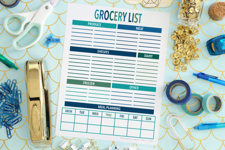 Free Printable Grocery List to Save You Time and Money
