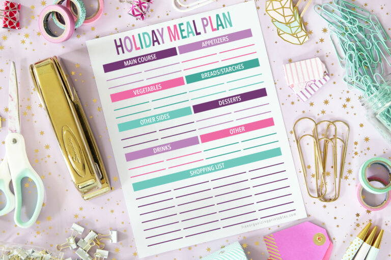 Free Printable Holiday Menu Planner | Free Organizing Printables