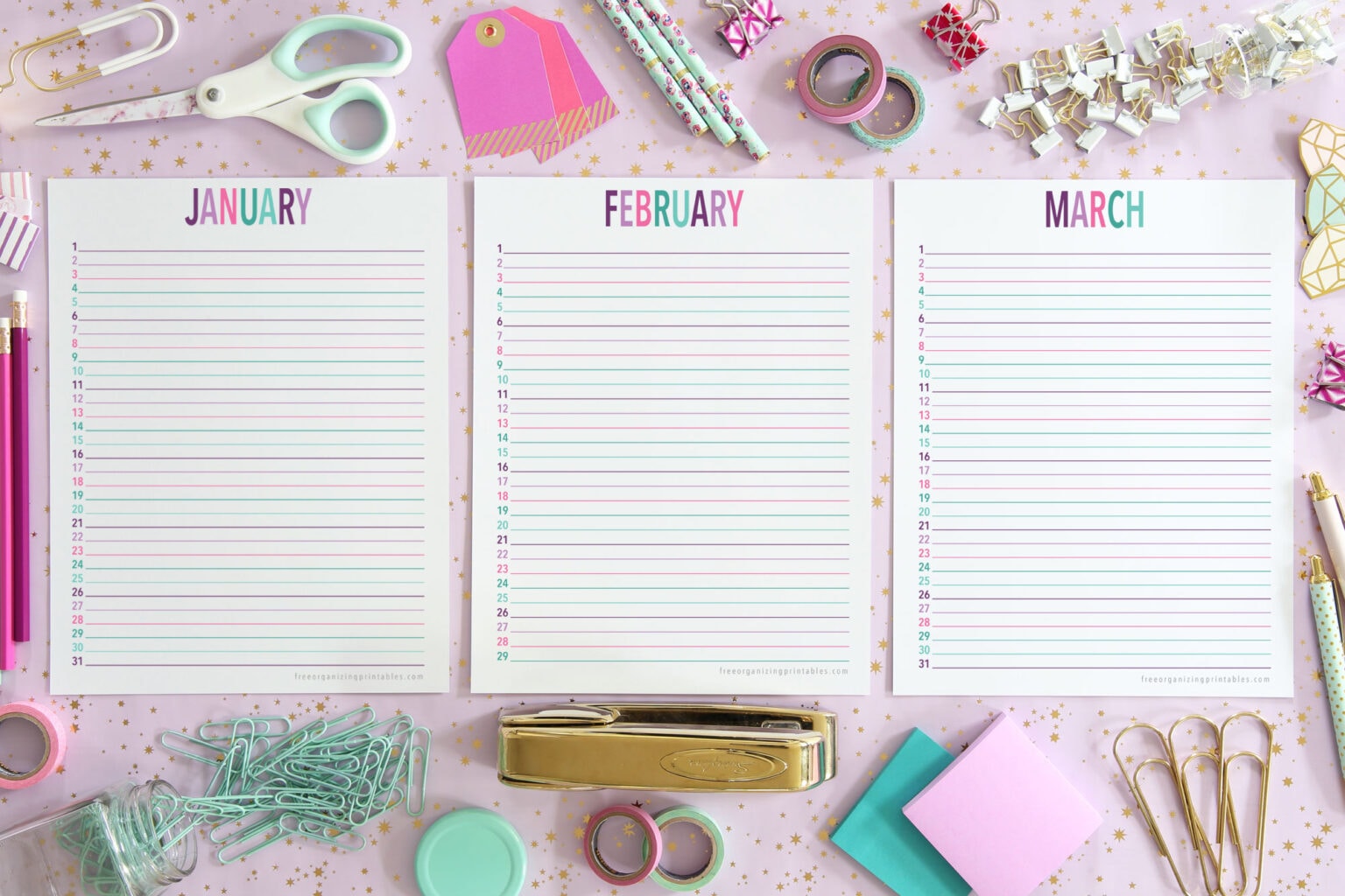 Free Perpetual Calendar Printable | Free Organizing Printables