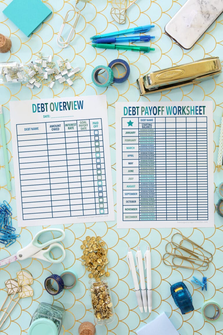Free Printable Debt Payoff Planner | Free Organizing Printables