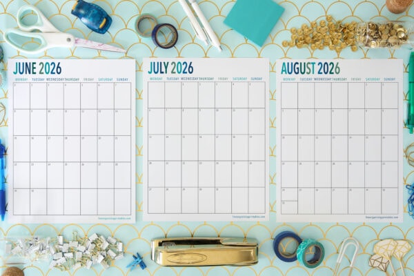 15+ Free Printable Calendars to Help Maximize Your Time