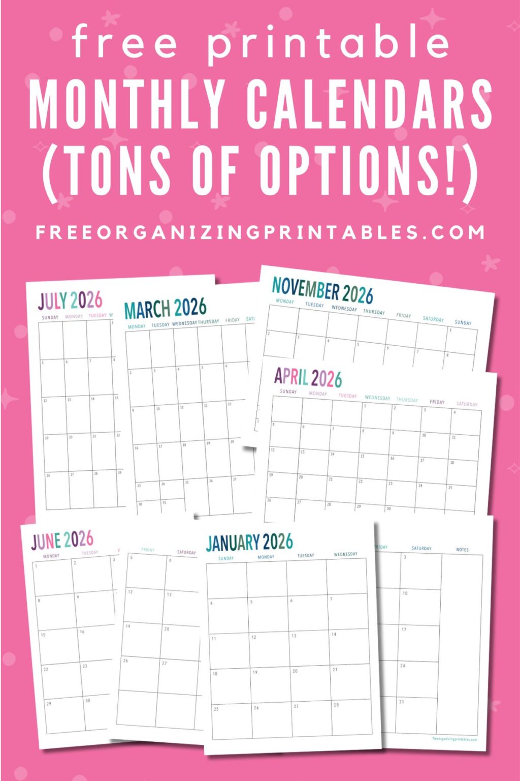 15+ Free Printable Calendars to Help Maximize Your Time