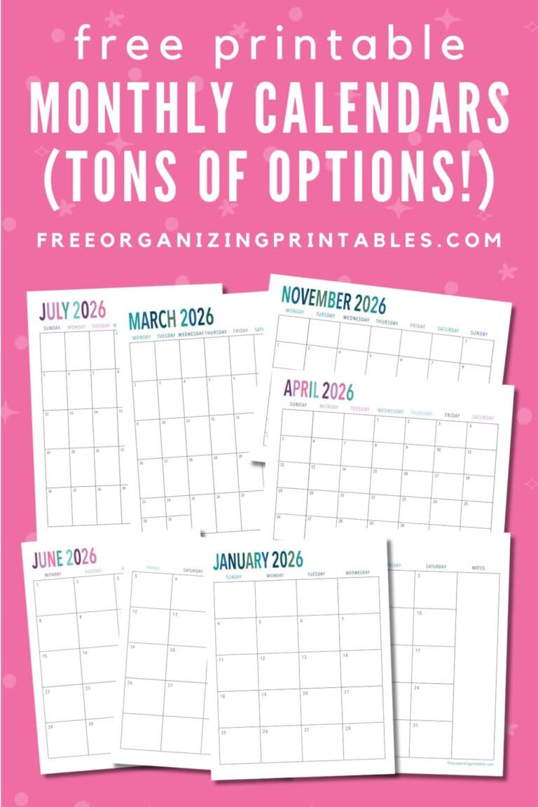 15+ Free Printable Calendars to Help Maximize Your Time