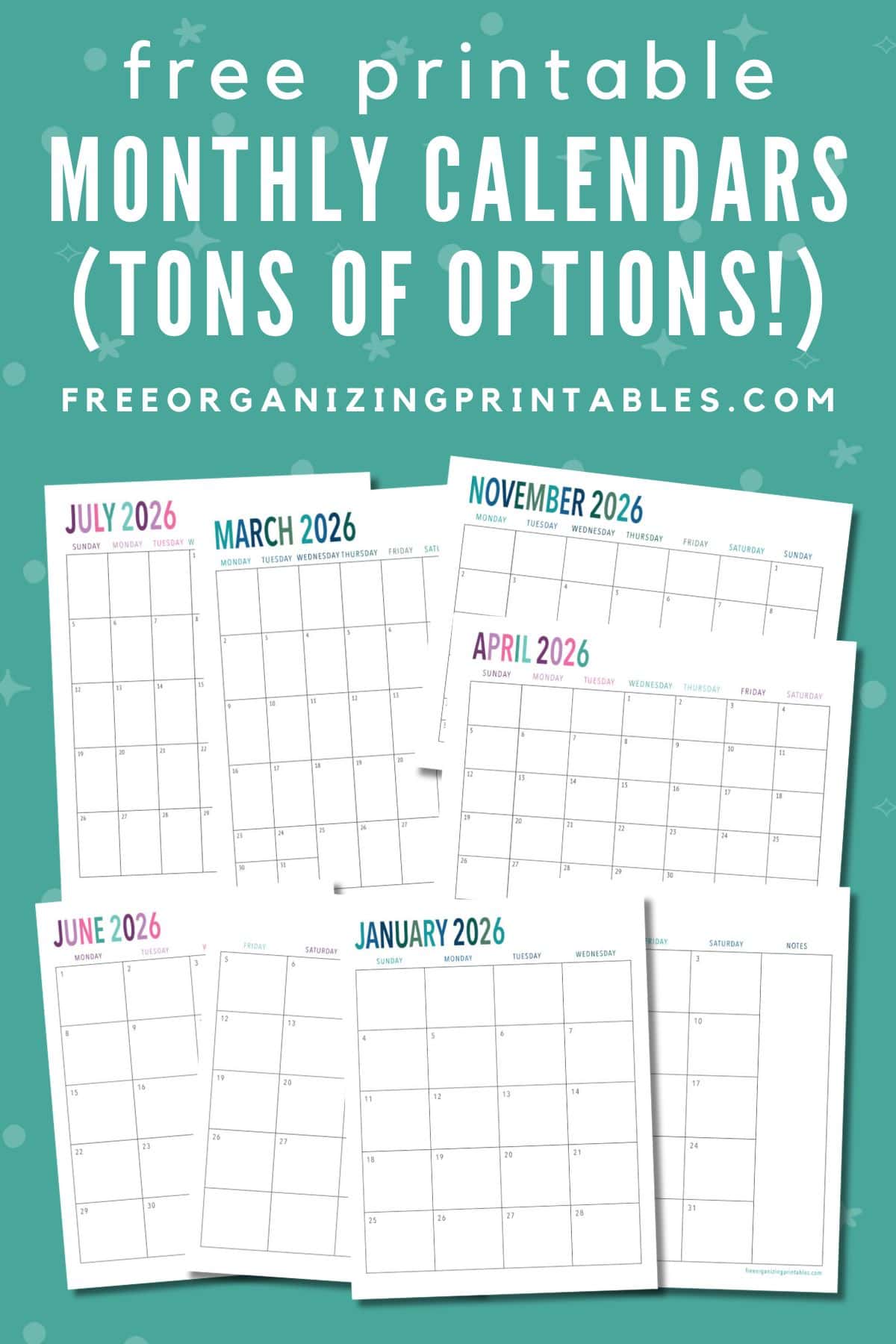 15+ Free Printable Calendars to Help Maximize Your Time